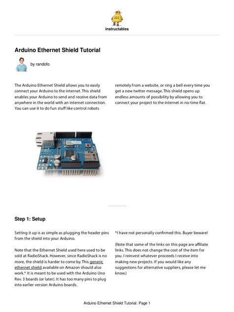 arduino ethernet shield tutorial pdf hypertext transfer protocol web server