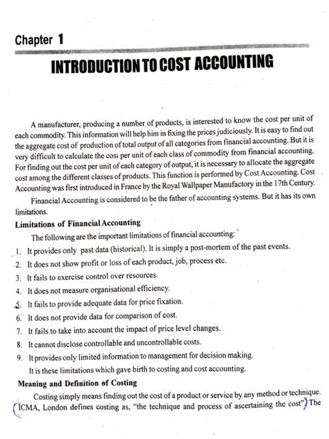 Module 1 Cost Accounting Pdf Expense Cost Accounting