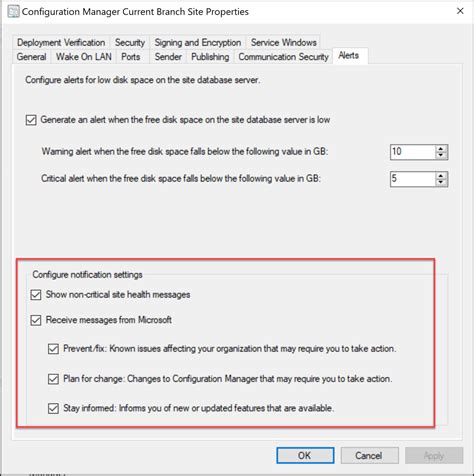 Configure SCCM Console Notification Settings Prajwal Org