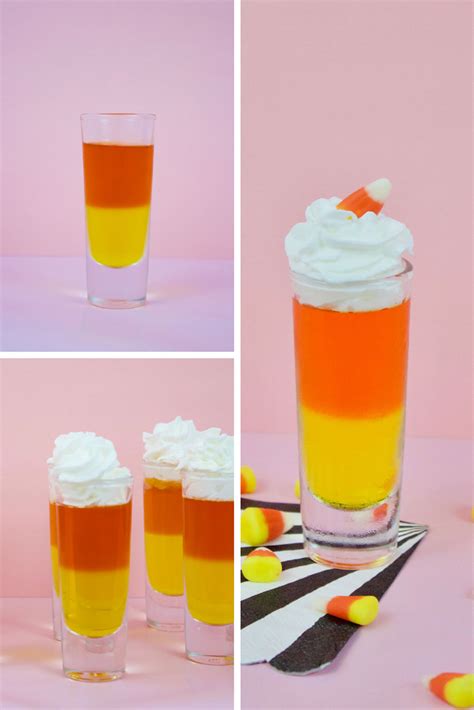 Candy Corn Jello Shots Pink Pop Party