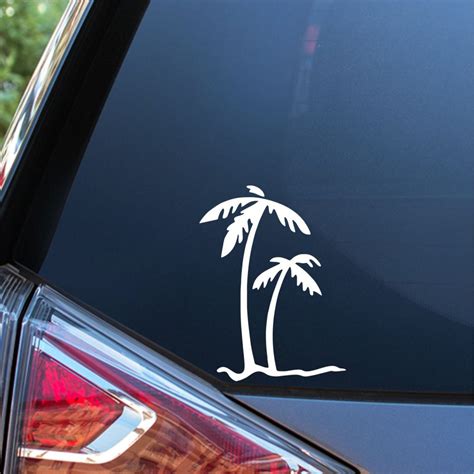 Palm Tree Tropical Beach High Quality Vinyl Car Decal Sticker
