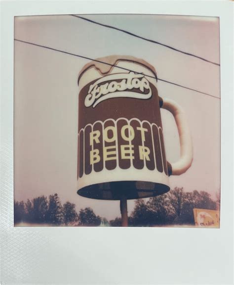The Drive Inn Restaurant Had A Cool Rotating Root Beer Statue R Polaroid