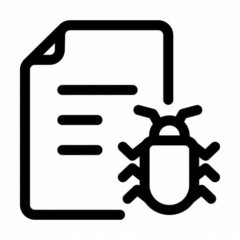 Document Bug Icon Download On Iconfinder On Iconfinder
