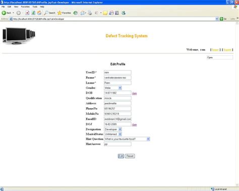 Bug Tracking Project In Jakarta Servlet Formerly Java Servlet With