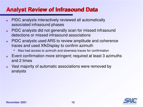 ppt infrasound data processing at the pidc powerpoint presentation