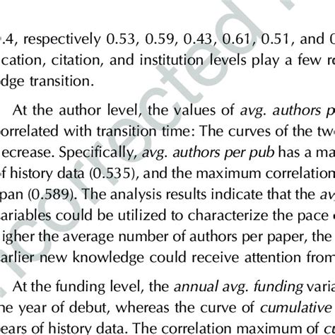 Dynamic Correlation Values Of Temporal And Cumulative Variables