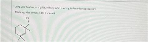 solved using your handout as a guide indicate what is wrong