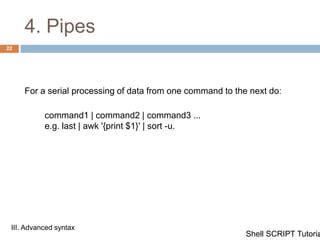 Shell Script Tutorial PPT Shell Script Tutorial PPT