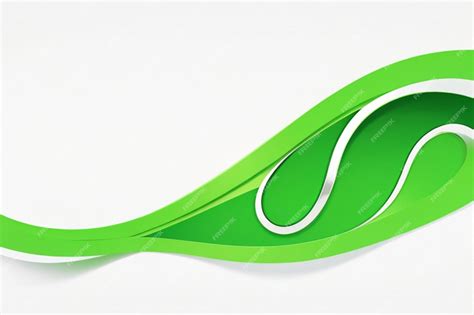 Premium Photo Green Curve Frame Template Vector