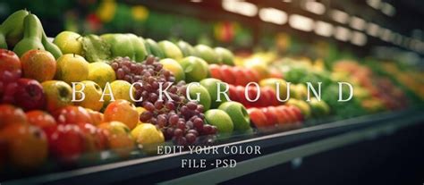 Premium Psd Modern Fruit Shop Fruits And Vegetables Blur View