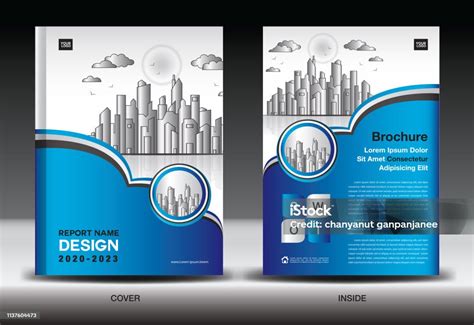 도시 풍경 연례 보고서 표지 디자인 비즈니스 브로셔 전단지 템플릿 광고 회사 프로필 잡지 광고 서적 포스터 인포 그래픽 벡터