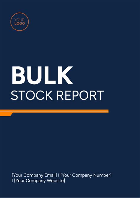 Free Stock Report Templates To Edit Online And Print