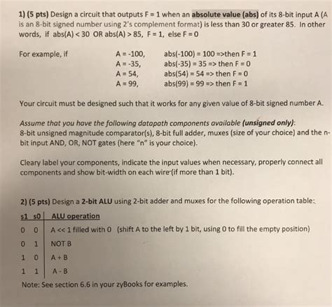 Solved 1 5 Pts Design A Circuit That Outputs F 1 When An