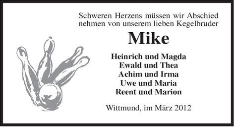 traueranzeigen von ronald mike bohlmann nordwest trauer de