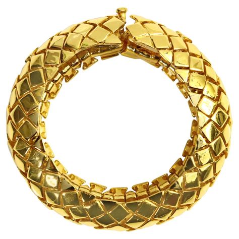 Yves Saint Laurent Logo Bangle Bracelet For Sale at 1stDibs