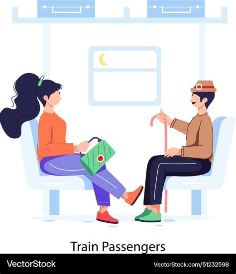 Train Passengers Royalty Free Vector Image Vectorstock