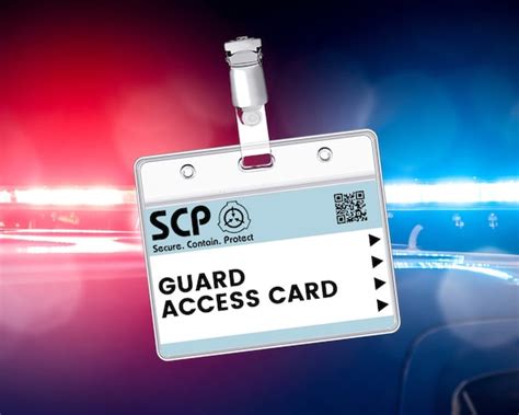 PRINTABLE GUARD Access Card SCP Foundation Cosplay Id Card Etsy