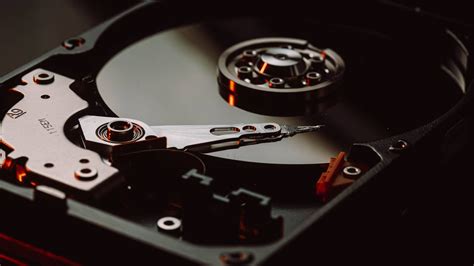 Download Dark Computer Hard Drive Disk Platter Wallpaper