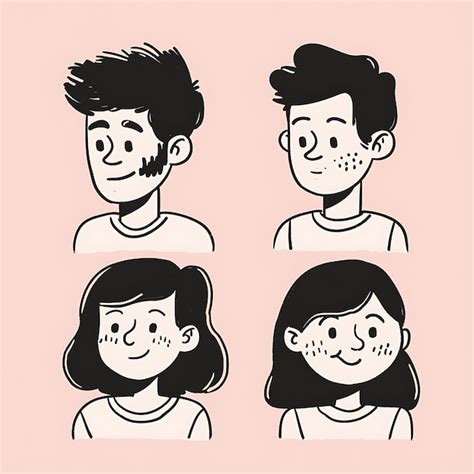 A Picture Of A Man And A Girl With Different Facial Expressions