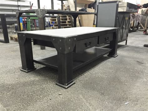 Table Basse Industrielle Acier Mobilier Design Décoration Dintérieur