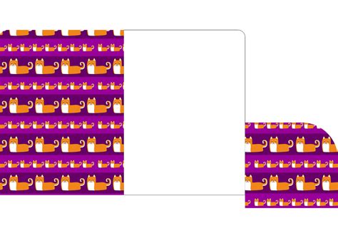 File Folder Design With Cat Pattern Themefile Folder Design With Cat