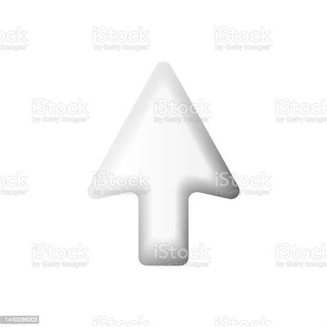 White Volumetric Web Arrow Simple Mouse Cursor For Website Pointer Computer Interface For