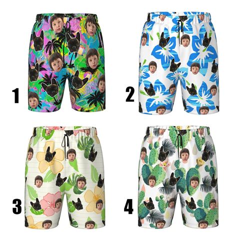 Custom Face Swim Trunk Funny Swim Trunks Personalized Men Swim Trunks