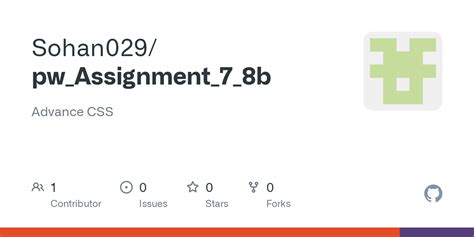 Github Sohan029pwassignment78b Advance Css