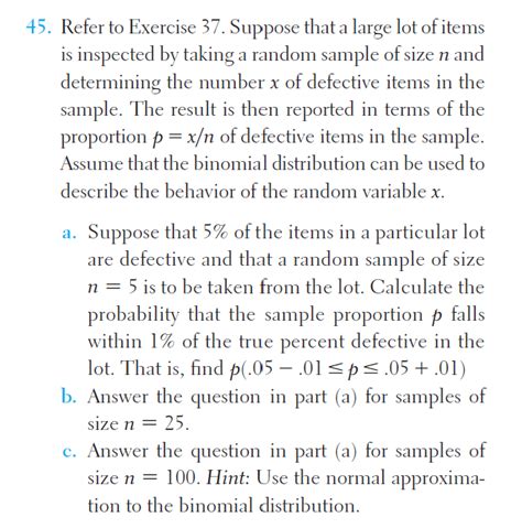 solved refer to exercise 37 ﻿suppose that a large lot of