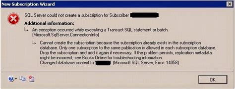 sql server replication subscriber is not visible in subscriber list