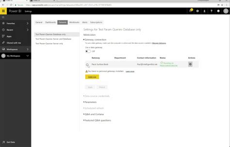 How To Configure The Power Bi Gateway To Use Dataset Connection