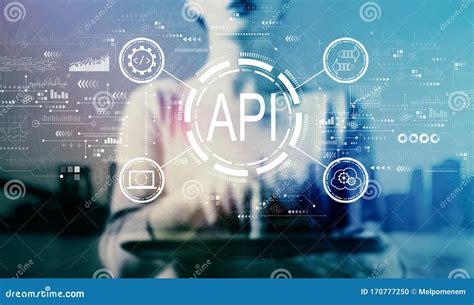 Api Application Programming Interface Concept Api Concept With Businesswoman Using A Tablet