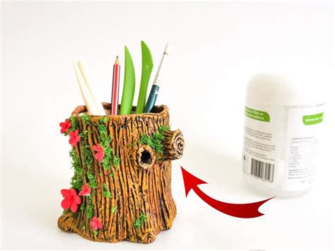 Beautiful Tree Trunk Clay Tutorial Easy Functional DIY Idea