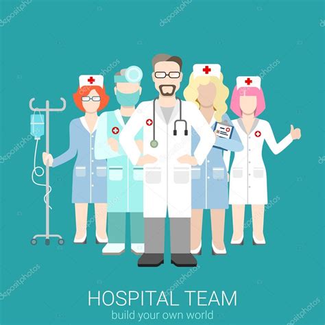 Infographic Hospital Teamwork — Stock Vector © Sentavio 90652458