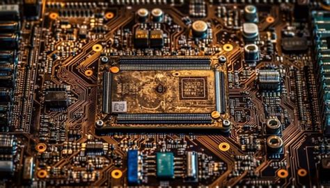 Premium Ai Image Complexity Of The Electronics Industry Captured In Close Up Circuit Board