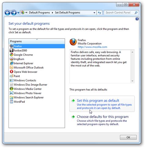 Beginner Geek Set Default Programs In Windows And Vista