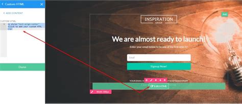 Using Custom Css Html And Scripts Kickofflabs