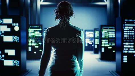 Skillful Employee In Data Center Stock Video Video Of Processing Workspace 291446585