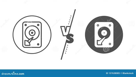 HDD Icon Hard Disk Storage Sign Vector Stock Vector Illustration Of Flat Recovery