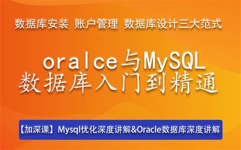 Oralce和mysql数据库入门到精通mysql数据库完整教程oralce数据库完整教程mysql数据库入门数据库实战精讲尚学堂哔哩哔哩bilibili Oralce和mysql数据库入门到精通mysql数据库完整教程oralce数据库完整教程mysql数据库入门数据库实战精讲尚学堂哔哩哔哩bilibili