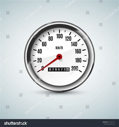 Realistic Speedometer Device Vector Illustration Vector De Stock Libre De Regalías 511327144