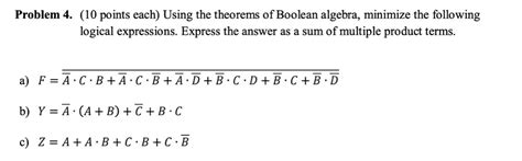 solved problem 4 10 points each using the theorems of