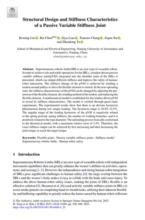 Pdf Structural Design And Stiffness Characteristics Of A Passive