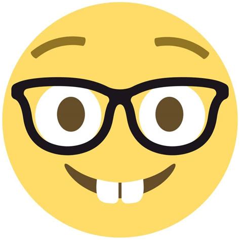 Muursticker Emoji Nerd Face Wall Art Nl