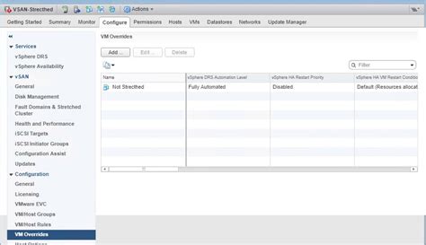 How To Disable Vmware Ha For Individual Vm Using Vm Overrides Option