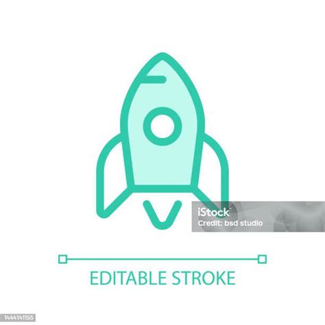 로켓 픽셀 완벽한 유리 형태 Ui 아이콘 로켓에 대한 스톡 벡터 아트 및 기타 이미지 로켓 씬 라인아트 아이콘 Istock