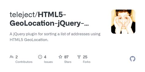 github teleject html5 geolocation jquery plugin a jquery plugin for sorting a list of