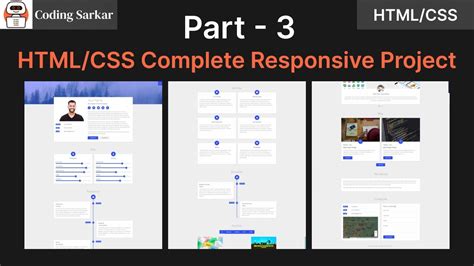 Htmlcss Completely Responsive Portfolio Project Part 3 Youtube