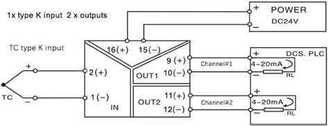 Isolated Type K Thermocouple Signal Conditioner Dual Output