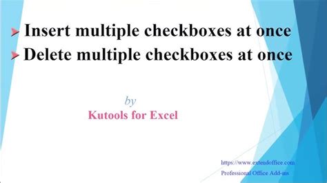 Quickly Insert Multiple Checkboxes At Once In Excel